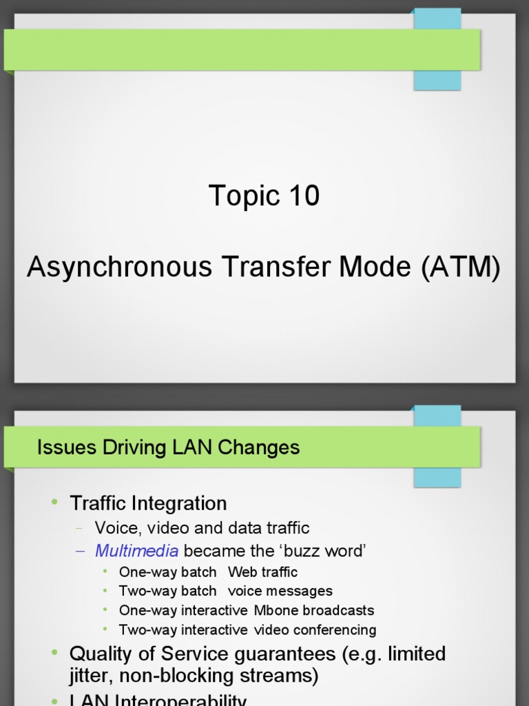 Topic 10 Asynchronous Transfer Mode (ATM) | PDF