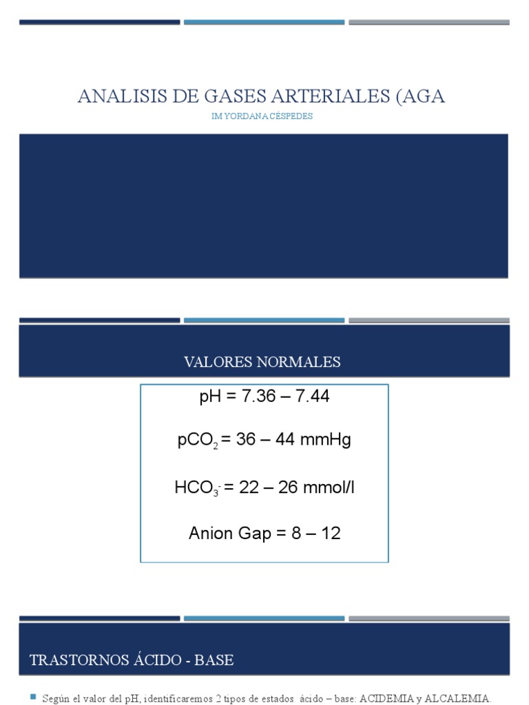 Analisis de Gases Arteriales Aga | PDF | Medicina de Cuidados ...