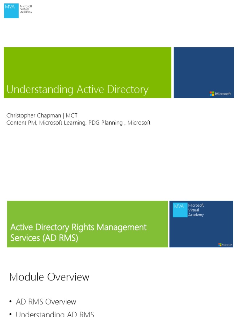 05-Active Directory Rights Management Services | PDF | Active Directory ...