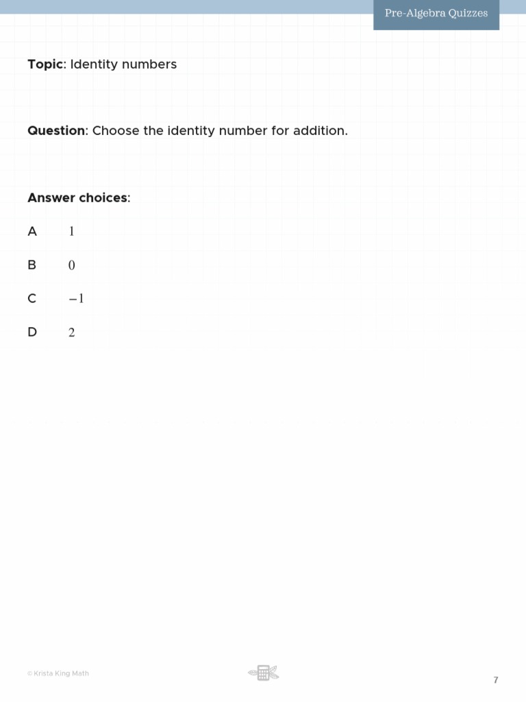 Exploring Identity Numbers in Mathematics: Examples of the Identity ...
