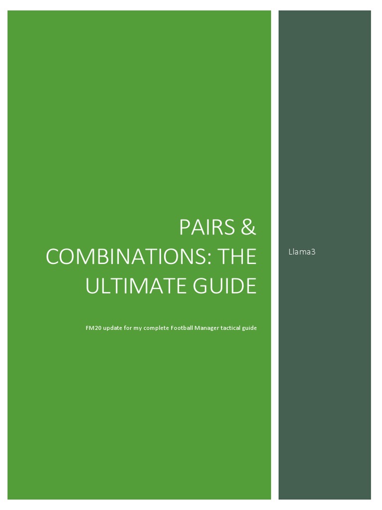 Pairs & Combinations: The Ultimate Guide: Llama3 | PDF | Defender ...