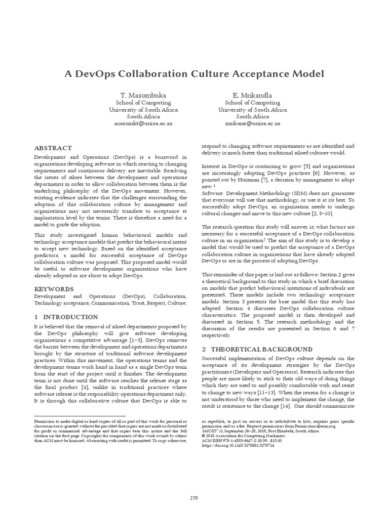 DevOps Acceptance Model | PDF | Attitude (Psychology) | Behavioural ...