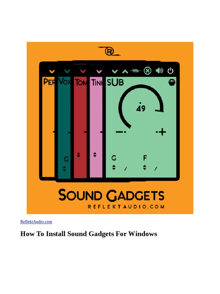 How To Install Sound Gadgets For Windows | PDF