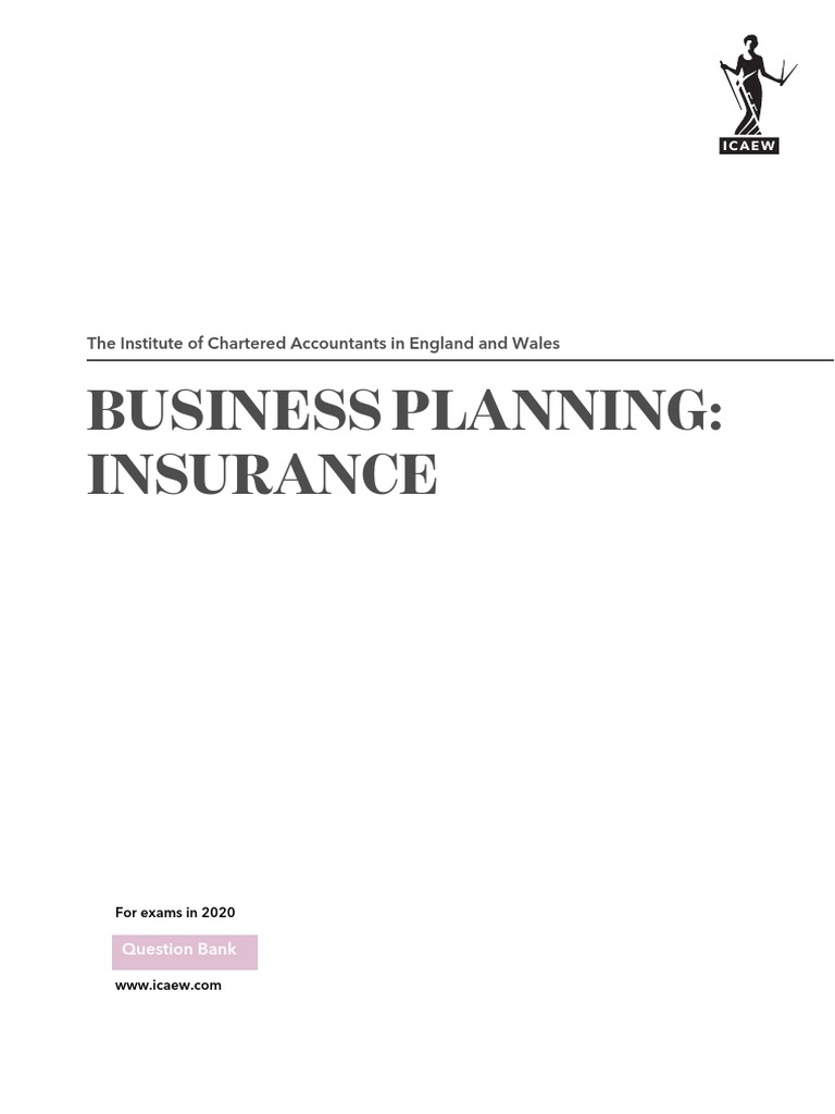 Business Planning Insurance 2020 Question Bank Sample | PDF ...