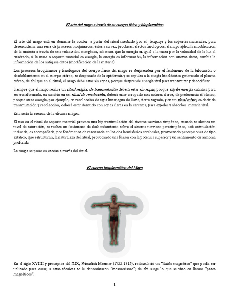 El Arte Del Mago A Través de Su Cuerpo Físico y Bioplasmático | PDF ...