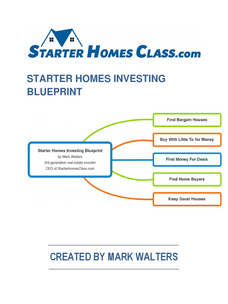 Starter Homes Investing Blueprint: Created by Mark Walters | PDF | Real ...