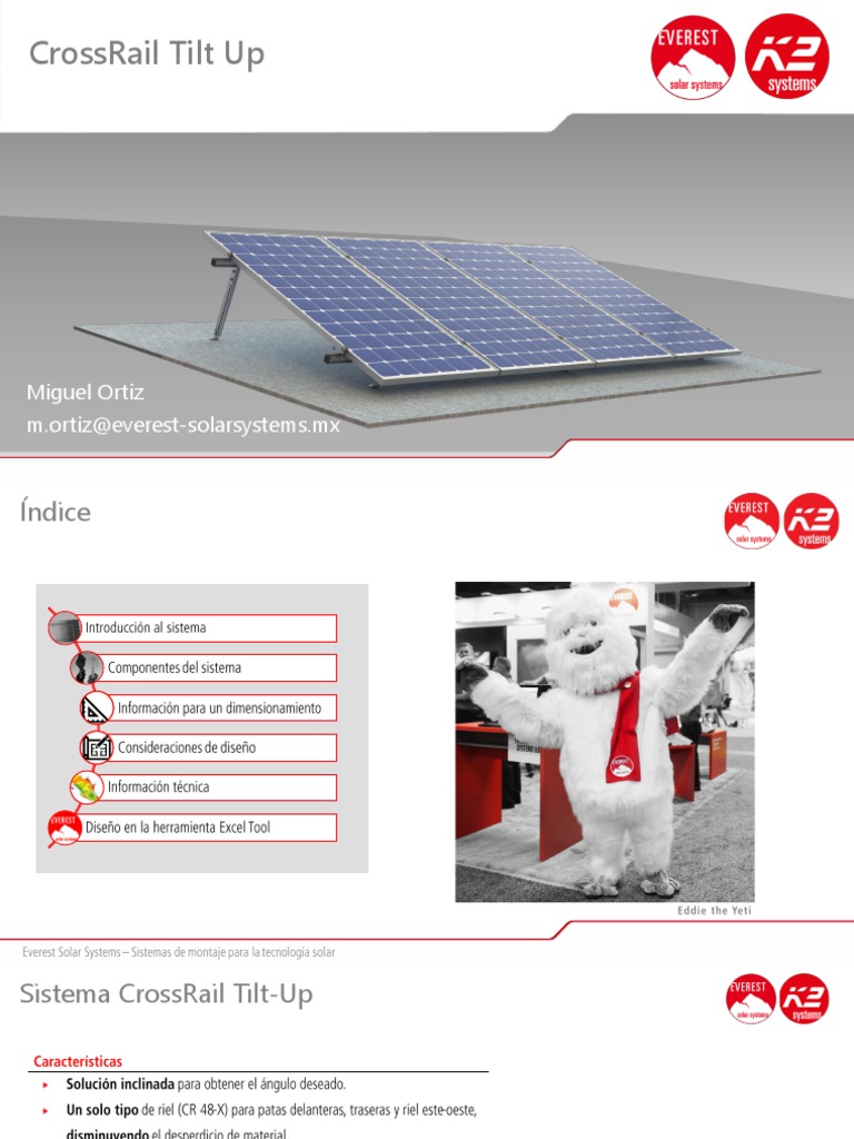 Overview of the CrossRail Tilt-Up Solar Mounting System Components and Design Considerations ...