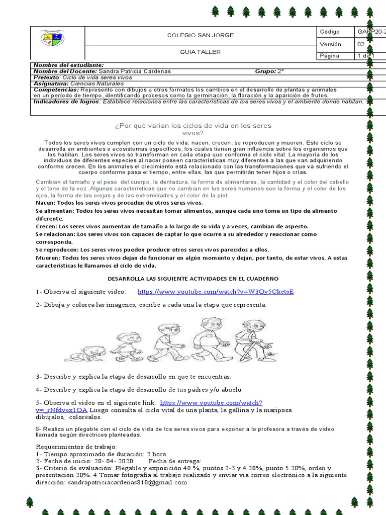 8° CIENCIAS NATURALES CICLOS DE LA VIDA | PDF | Organismos | Vida