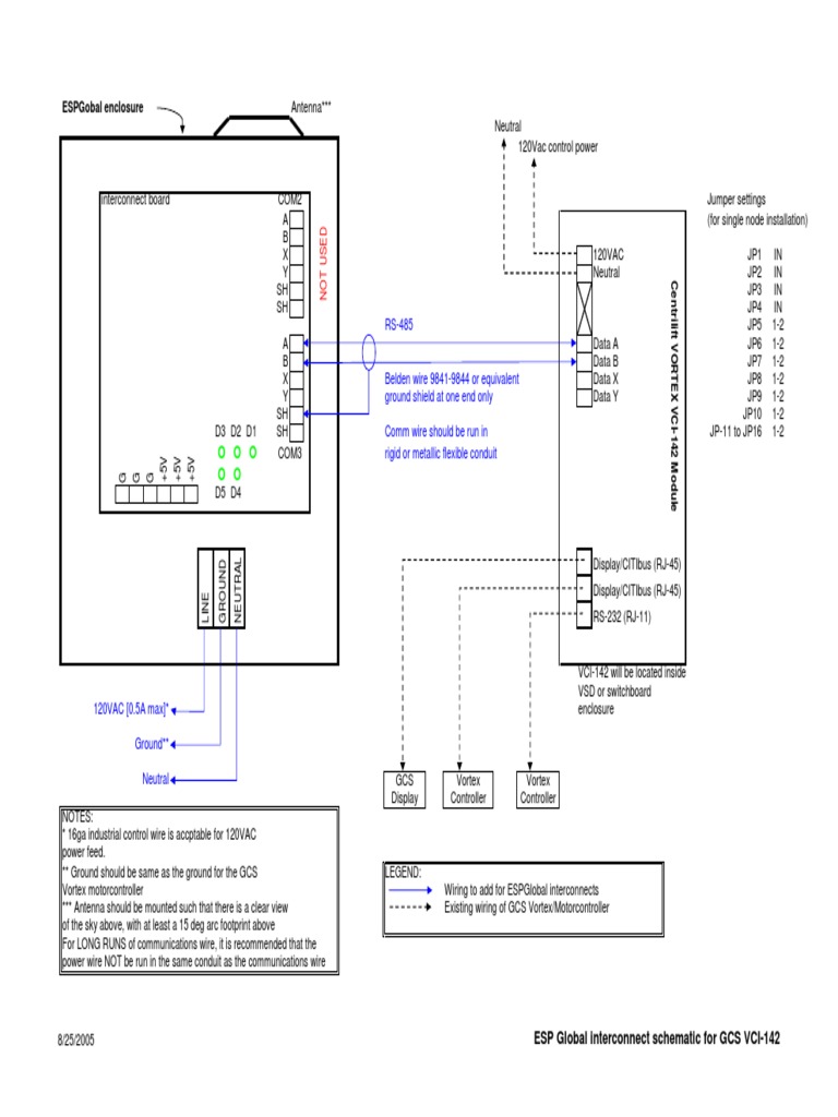 ESPglobal To VCI-142 Drawing | PDF | Equipment | Electricity