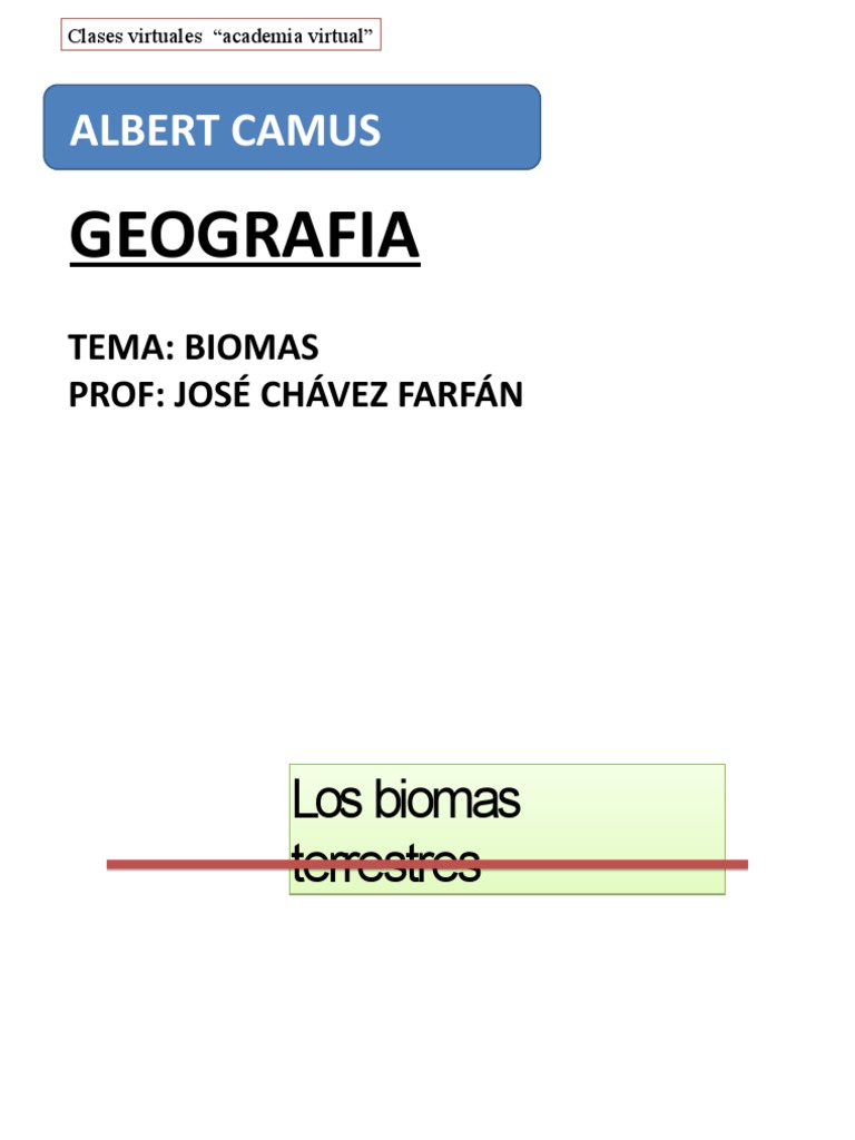 Biomas del Planeta Tierra | PDF | Zona tropical | Clima