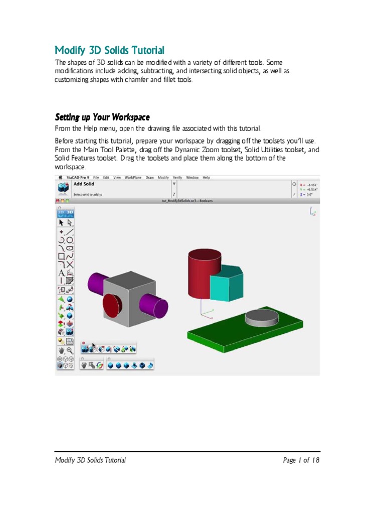 Modify 3D Solids Modify 3D Solids Modify 3D Solids Modify 3D Solids ...