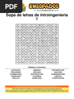 Sopa de Letras de Respiracion Celular - 1 PDF | PDF