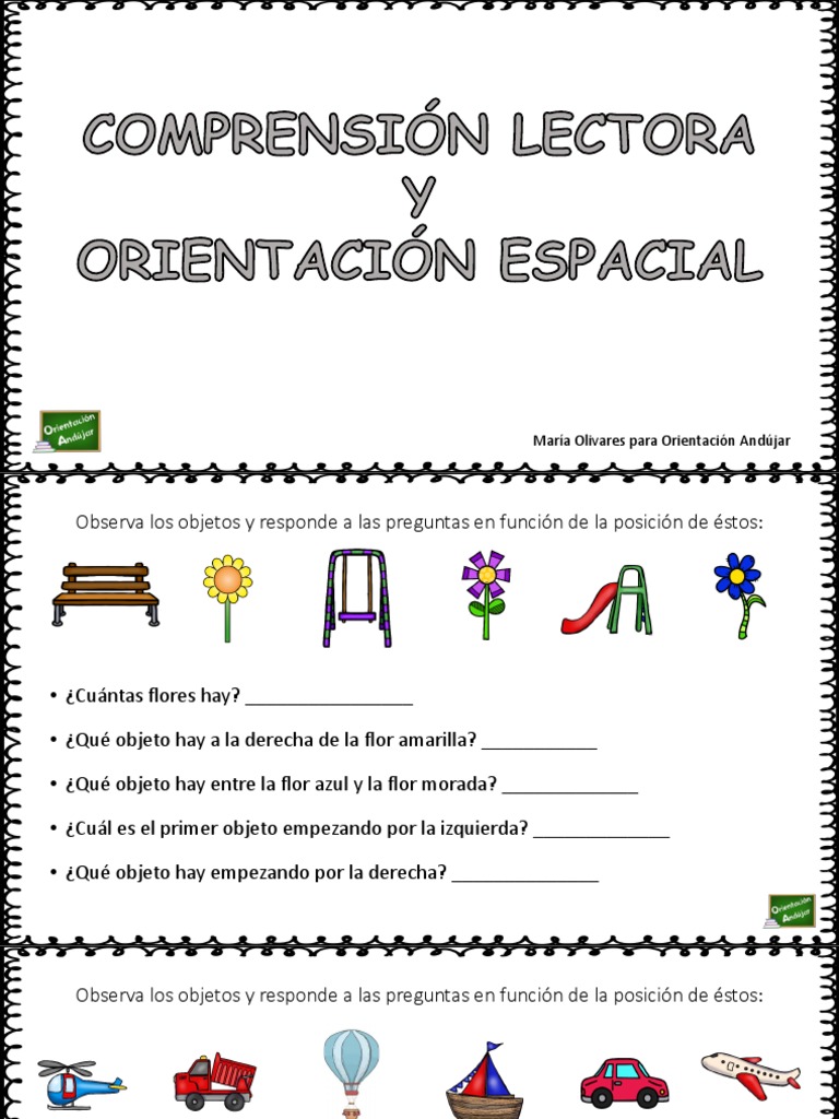 Comprension Lectora de Preguntas y Orientacion Espacial | PDF ...