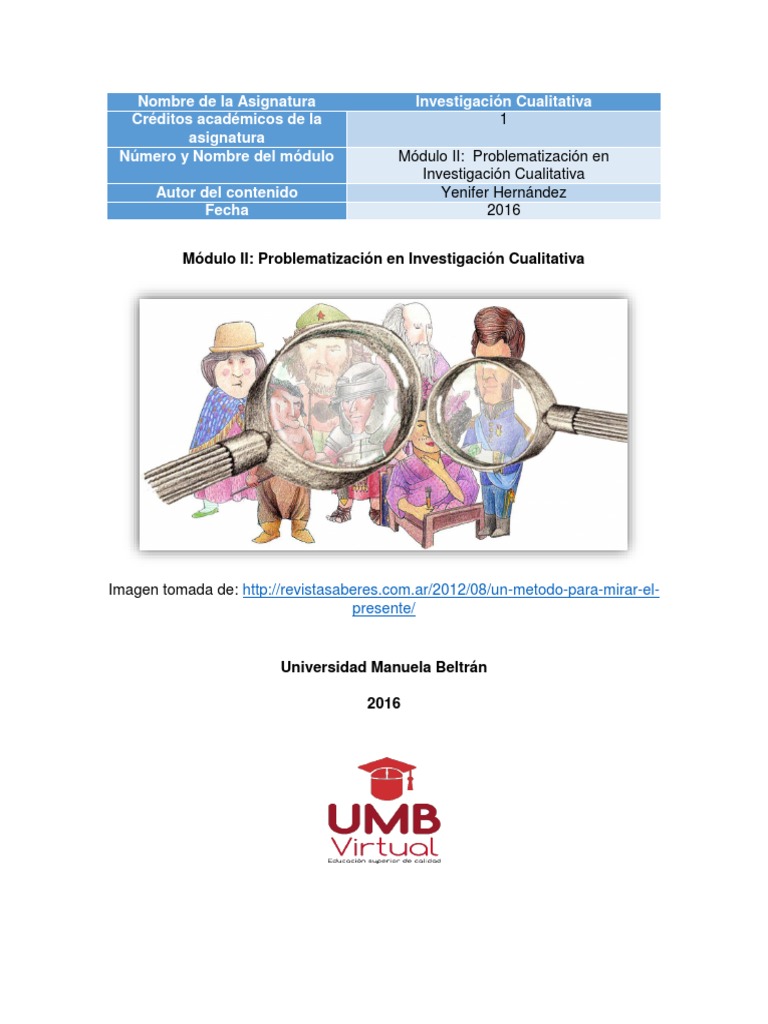 Mdulo 2 Cuali | PDF | Investigación cualitativa | Conocimiento