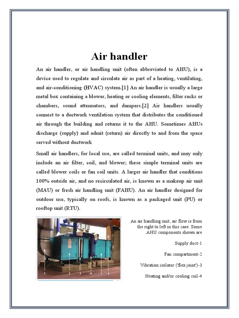Air Handler: (Hvac | PDF | Heating, Ventilating, And Air Conditioning ...