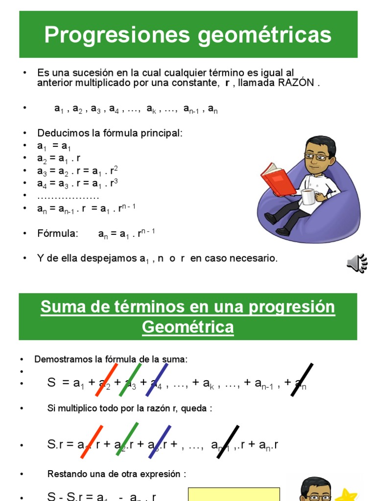 Progresiones Geométricas: Fórmulas y Ejercicios | PDF | Ciencia y ...