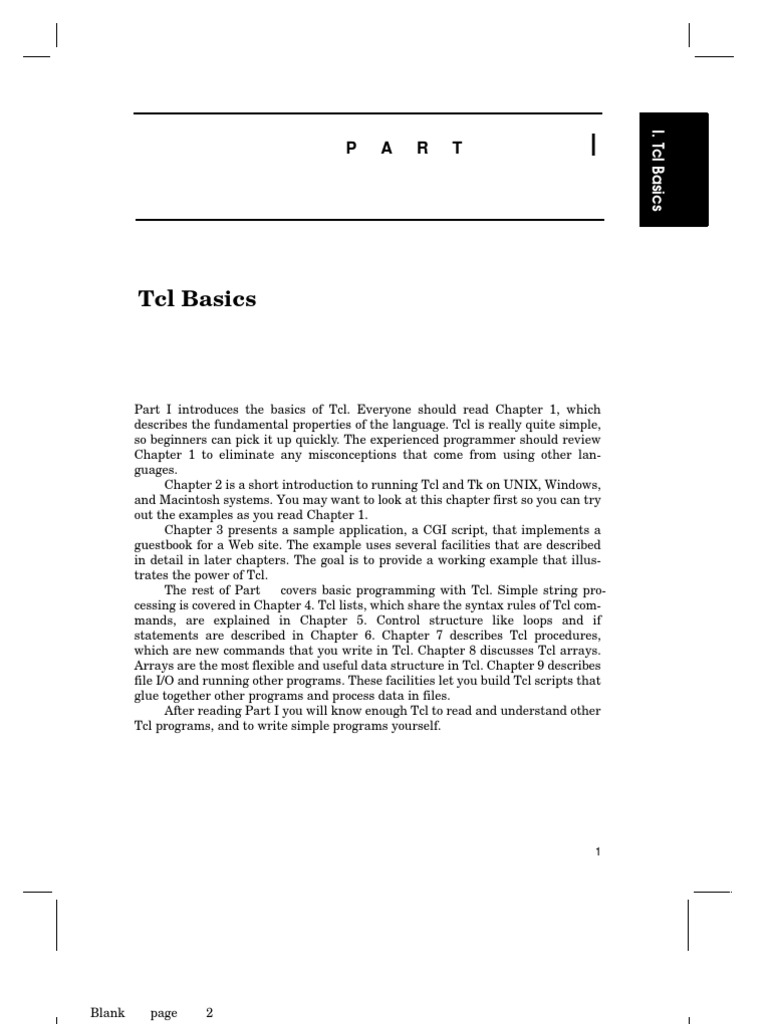 TCL Basics | PDF | Parameter (Computer Programming) | Bracket