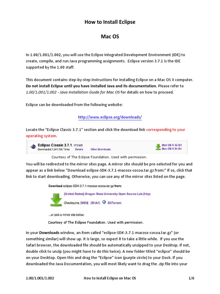 How To Install Eclipse Mac OS | PDF | Java Virtual Machine | Eclipse ...