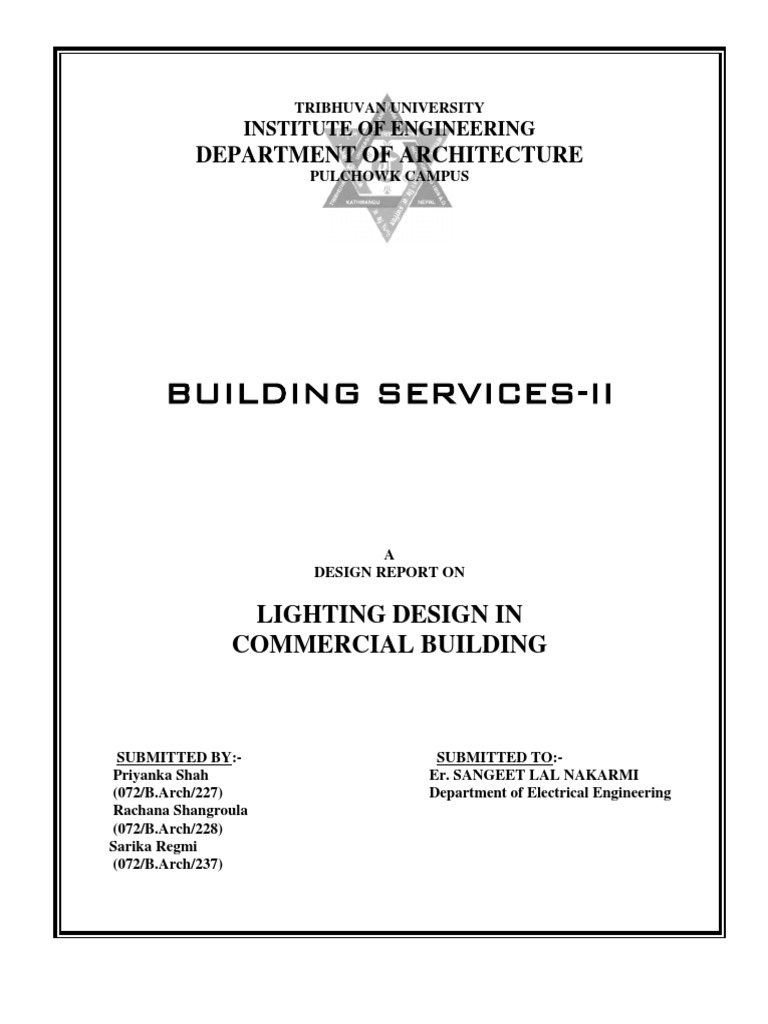 Lighting Design for Commercial Building | PDF | Lighting | Transformer