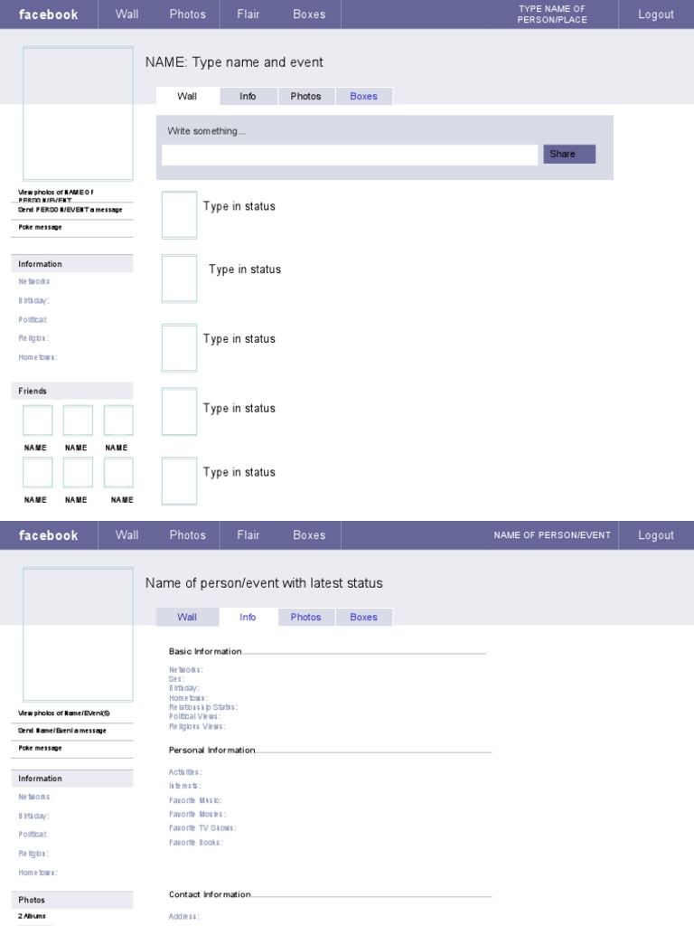 Blank Facebook Template | PDF | Computer Mediated Communication | Computing