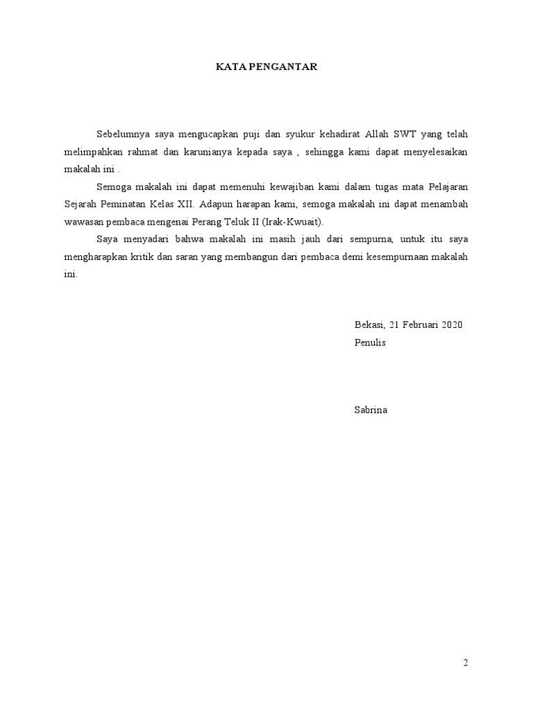 Perang Teluk II | PDF | Politik | Perjalanan