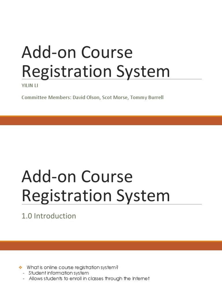 Add-On Course Registration System | PDF | Course Evaluation ...