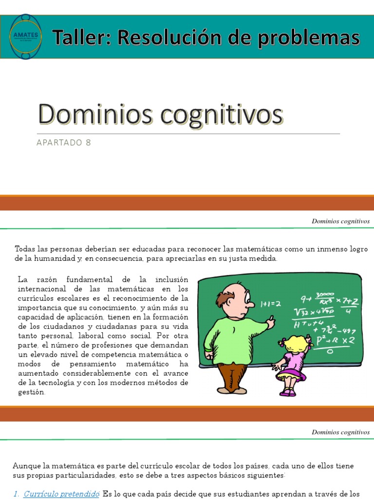 Dominios Cognitivos PDF | PDF | Plan de estudios | Enseñanza de matemática
