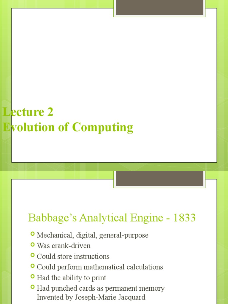 Evolution of Computing | PDF | Personal Computers | Macintosh