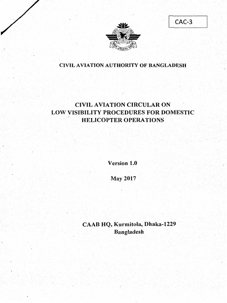 CAC-3 Low Visibility Helicopter Ops | PDF | Visual Flight Rules ...