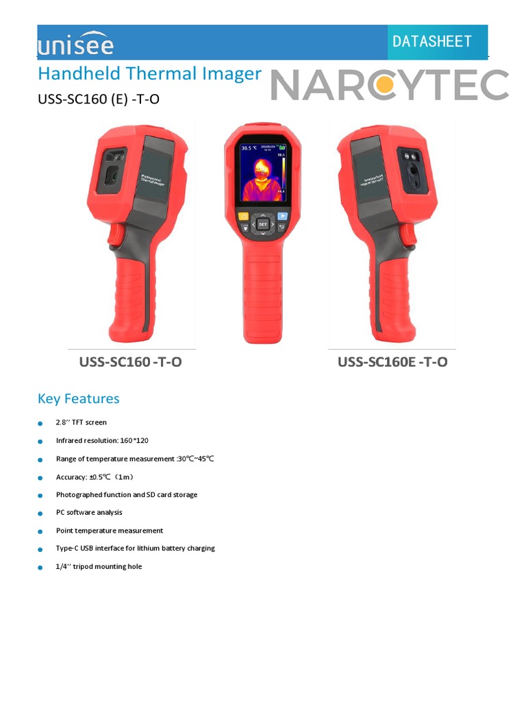 Handheld Thermal Imager: USS-SC160 (E) - T-O | PDF | Field Of View ...