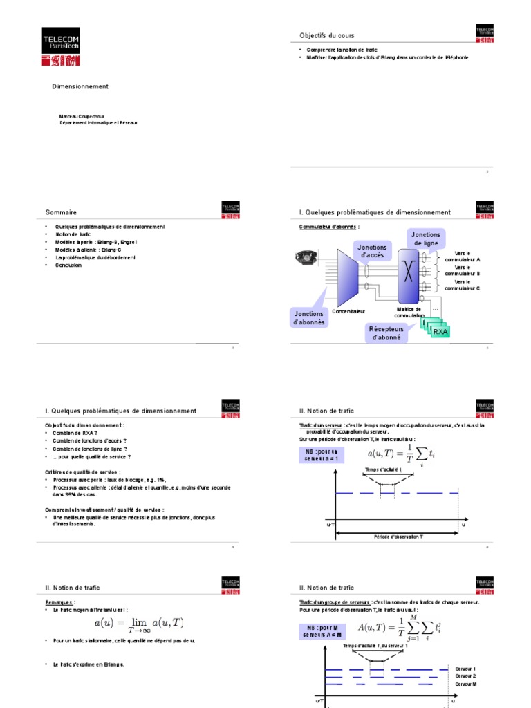 Dimensionnement avec la loi d'Erlang | PDF | Qualité de service ...