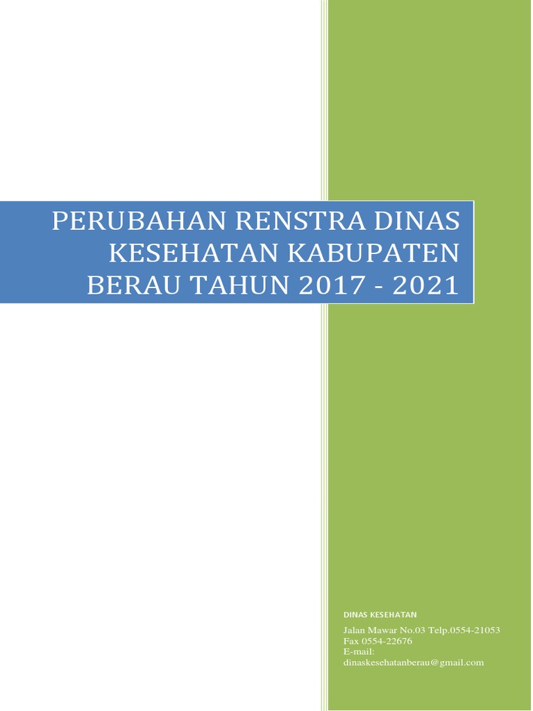 Perubahan Renstra Dinkes Berau PDF | PDF