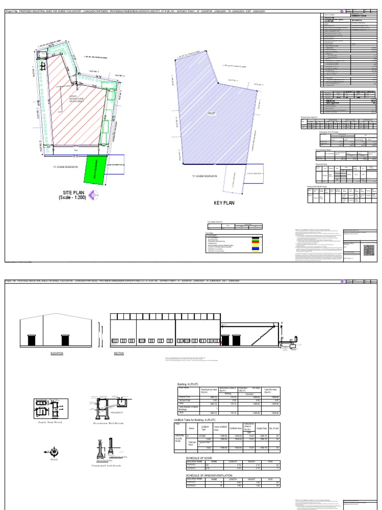 (Scale - 1:200) Site Plan Key Plan: BLDG HT: 6.45 MT. A (Plot) | PDF