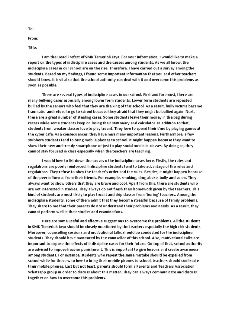 Indiscipline Cases | PDF | Bullying | Teachers