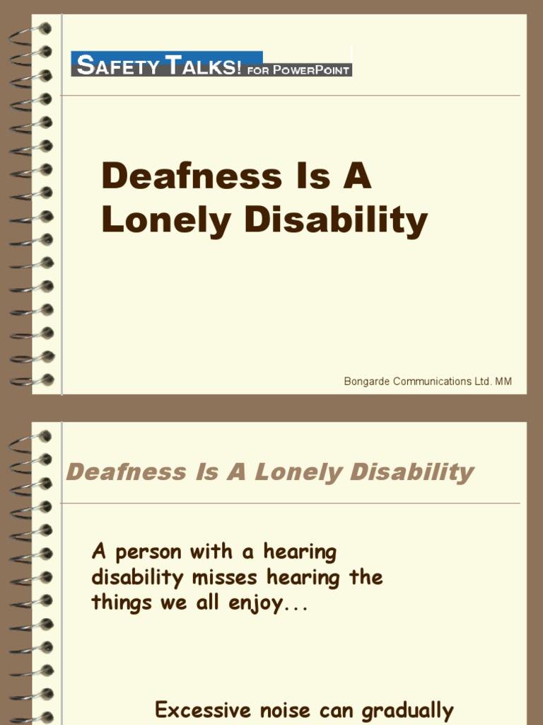 108 - 1 - Deafness Is A Lonely Disability | PDF | Hearing Loss | Hearing