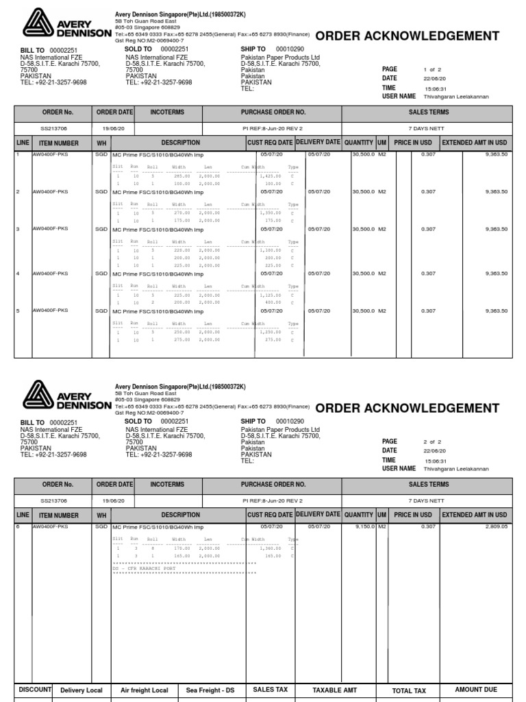 Order Ack SS213706 - Dated 22-Jun-2020 | PDF | Taxation | Services ...