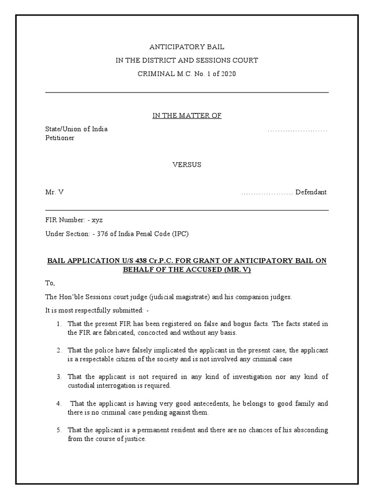 Anticipatory Bail | PDF | Bail | Rape
