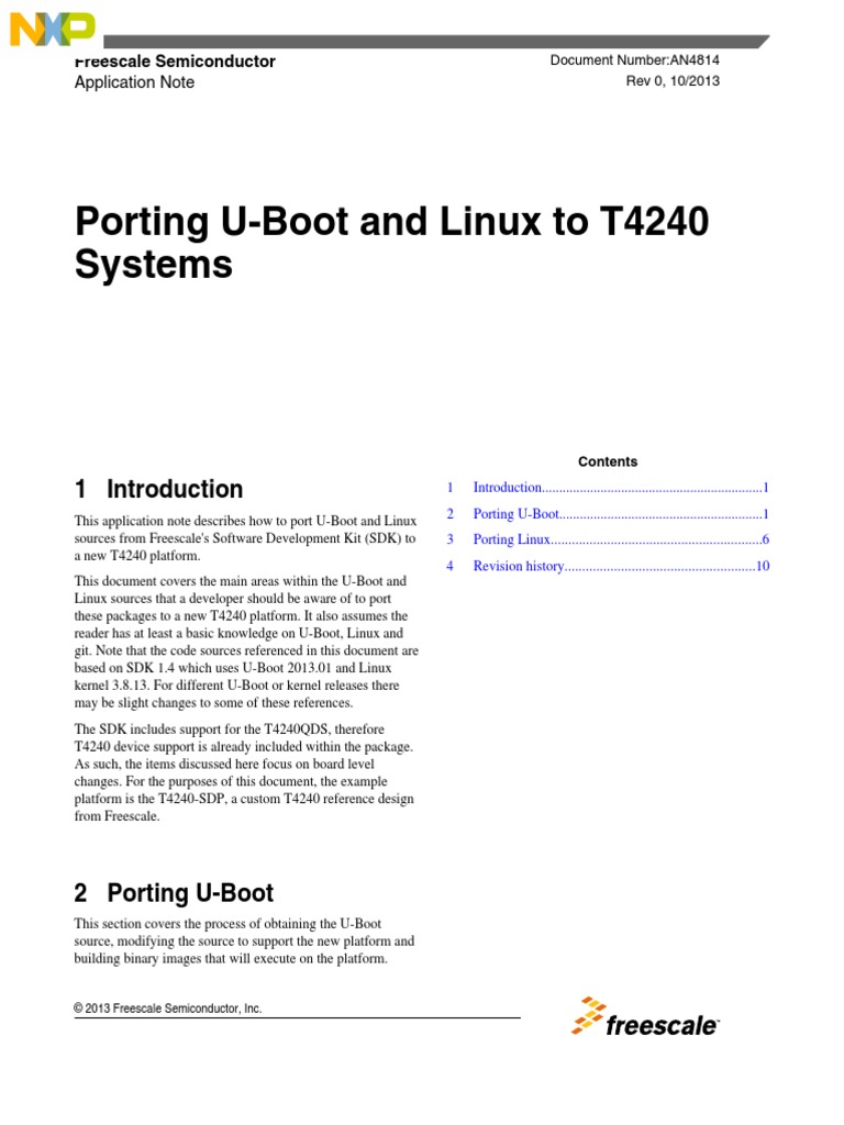 Porting U-Boot and Linux To T4240 | PDF | Linux | Device Driver