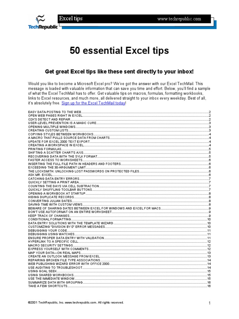 Excel Tips | PDF | Visual Basic For Applications | Microsoft Excel
