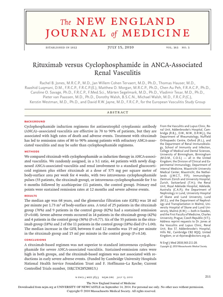 New England Journal Medicine: The of | PDF | Health Care | Health Sciences