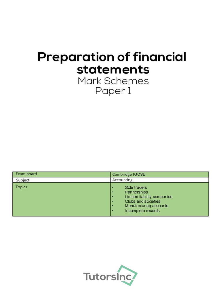 MS Cambridge O Accounting-P1 Preparation-Of-Financial-Statements 2 ...