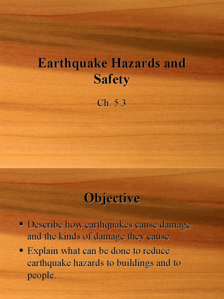 Earthquake Hazards and Safety Measures | PDF | Earthquakes | Tsunami