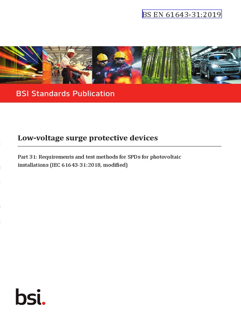 BS EN 61643 31 2019 Low Voltage Surge Protective Devices Part 31 ...