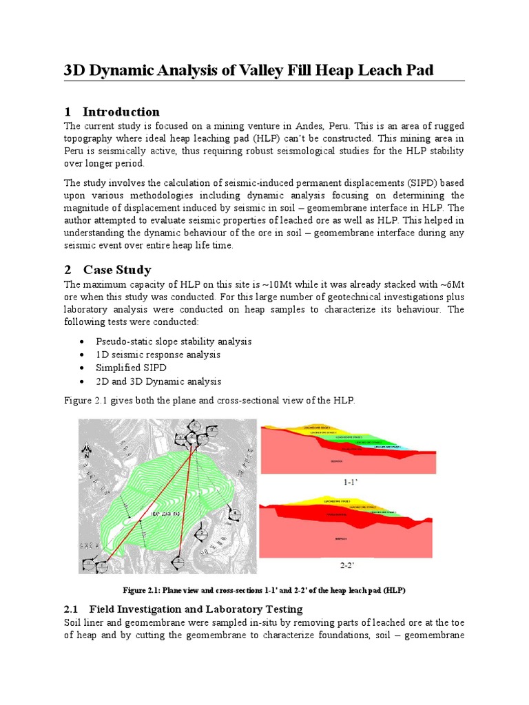 A Case Study of Valley Fill Heap Leach Pad | PDF | Geotechnical ...
