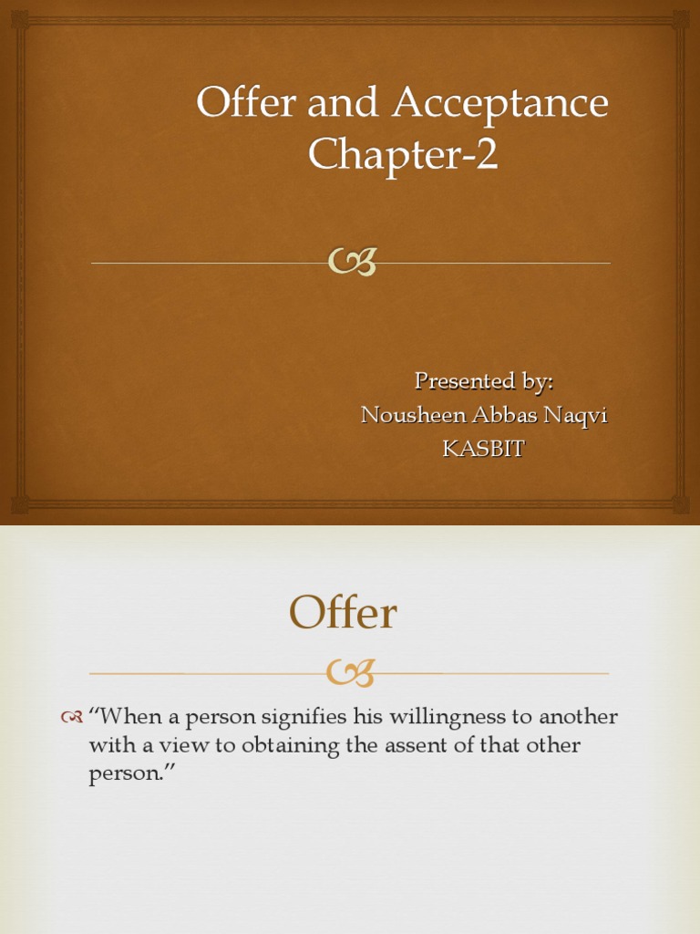 Understanding the Essentials of a Valid Offer: A Comprehensive ...