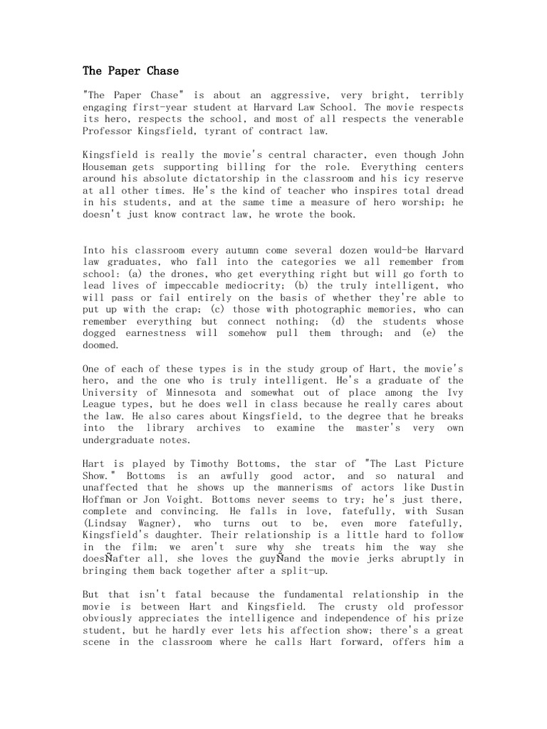 The Paper Chase | PDF