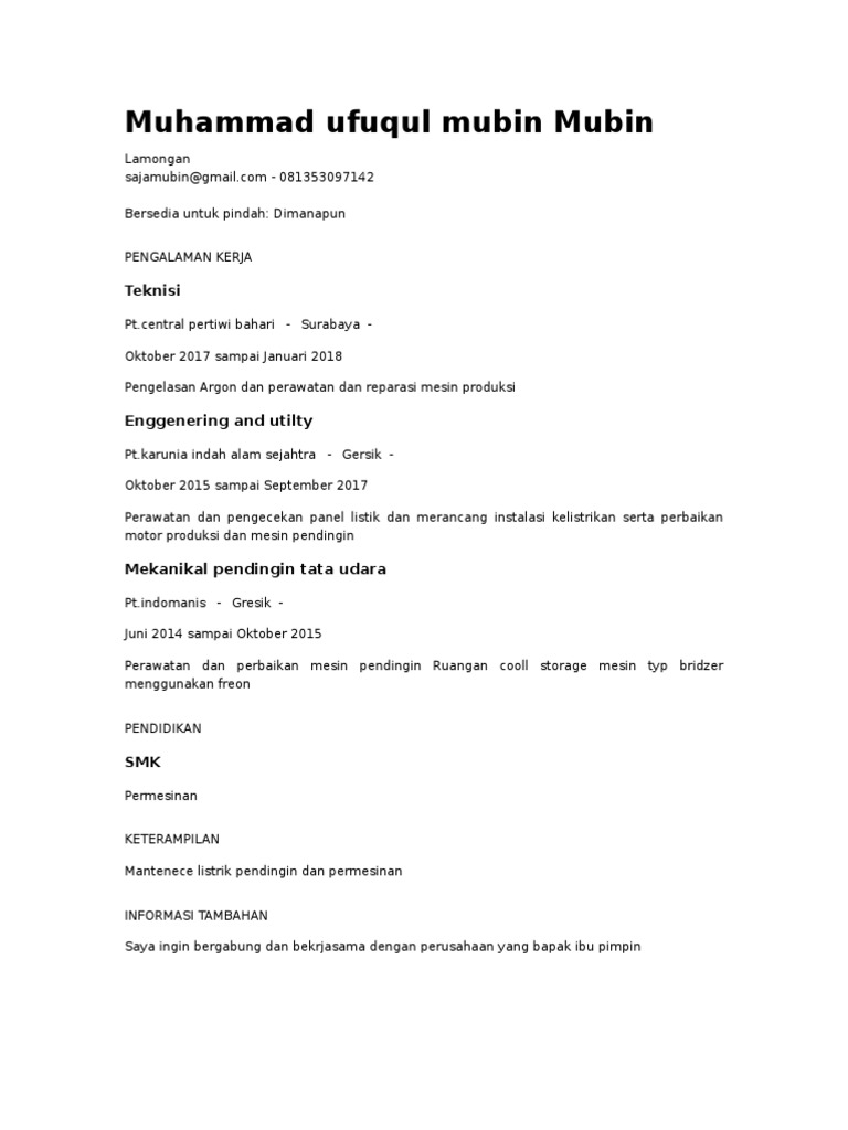 Muhammad Ufuqul Mubin Mubin PDF | PDF | Sains & Matematika | Teknologi ...