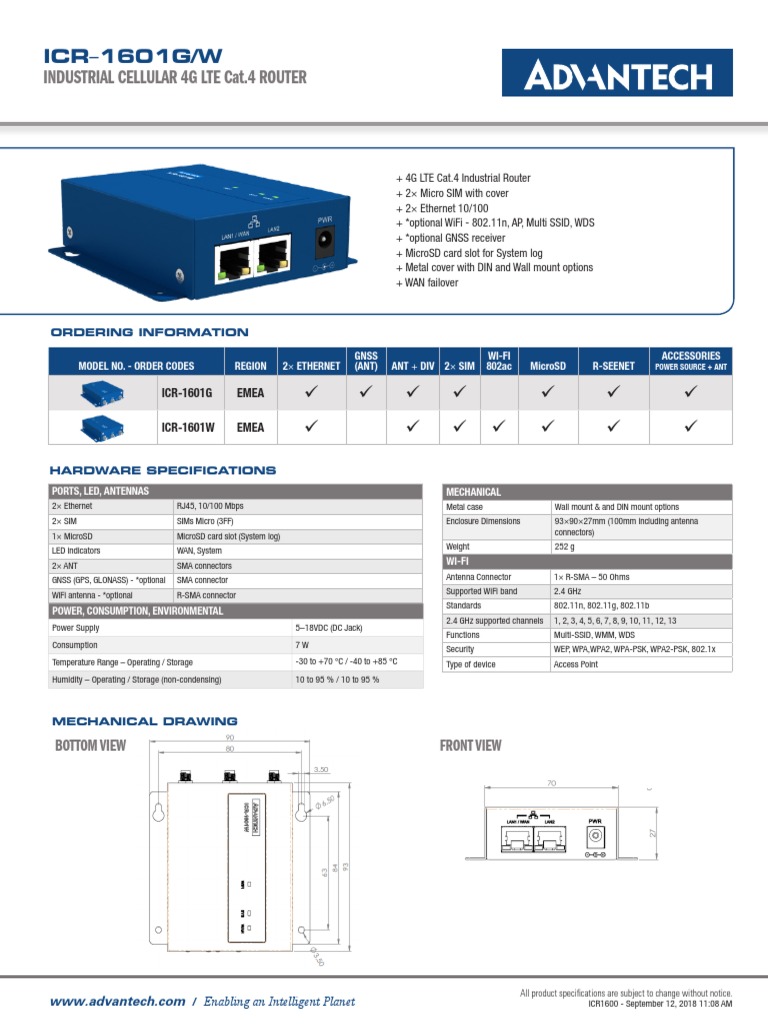 4G LTE Cat.4 Industrial Router with Dual SIM, Dual Ethernet, Optional ...