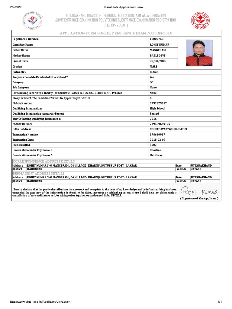 Candidate Application Form | PDF | Government Information | Government