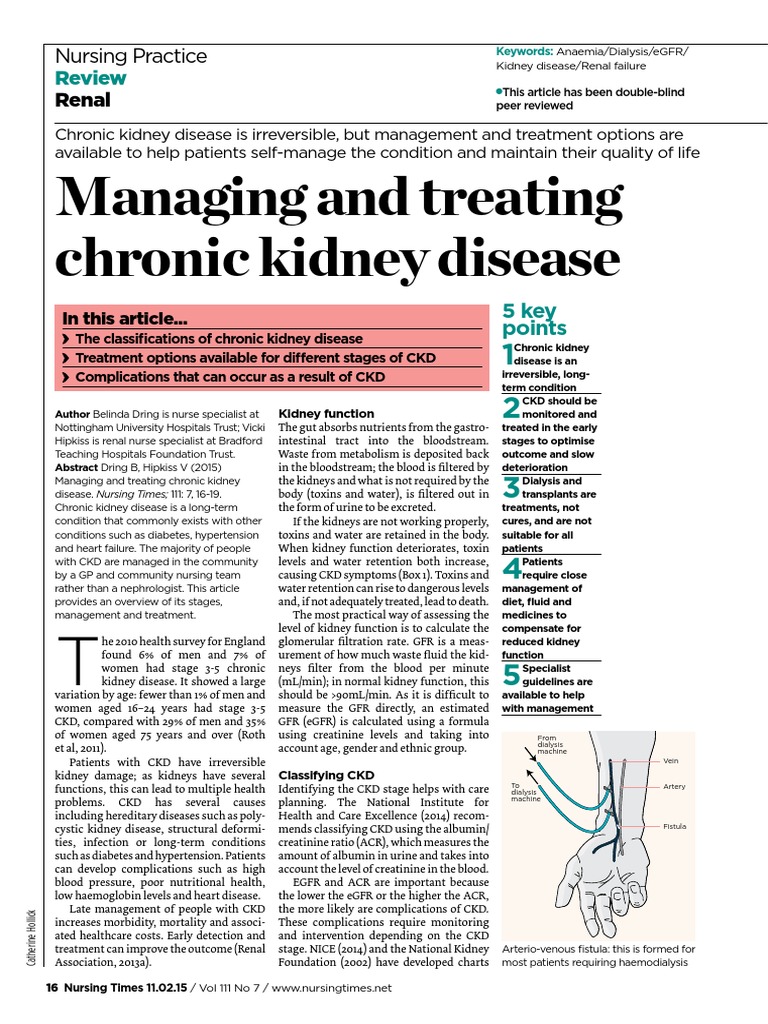 Managing Chronic Kidney Disease: Treatment Options and Complications ...